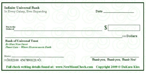 Abundance Checks – New Moon Manifesting Edge