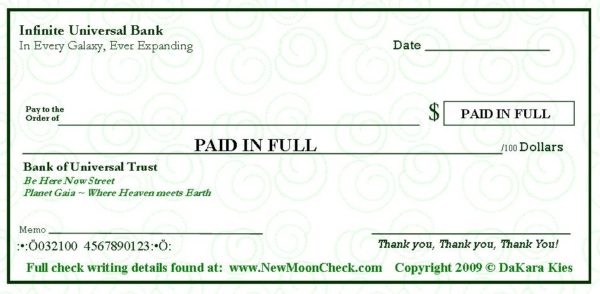 Abundance Checks – New Moon Manifesting Edge